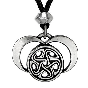 Hecate Triple Moon Jewelry - Wiccan Goddess Pendant Necklace