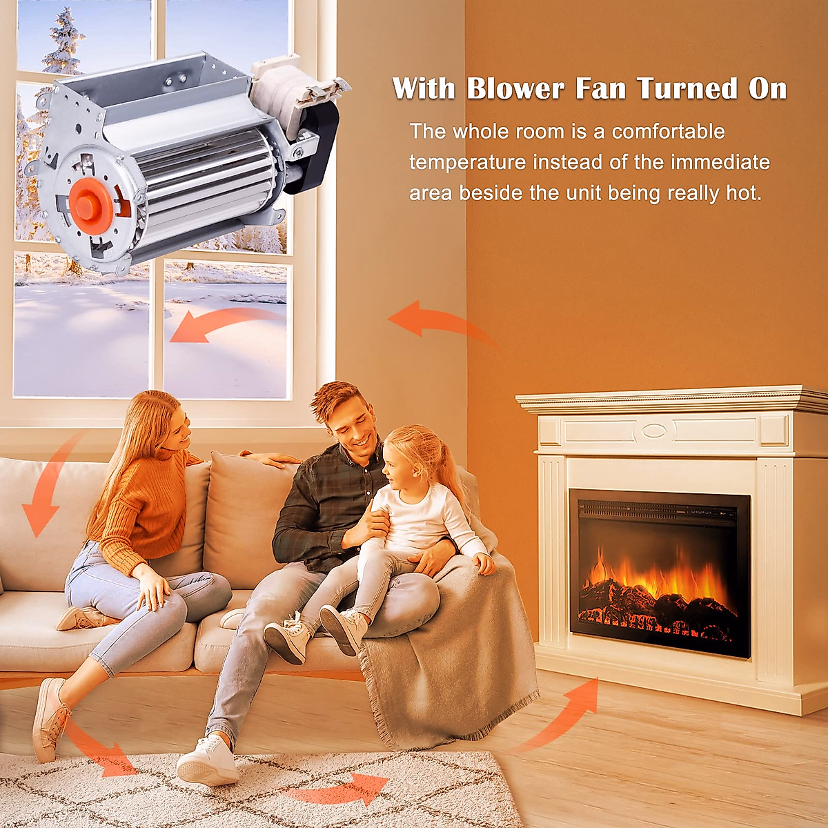 GFK21 Blower Fan Kit, FK21 GFK21A GFK21B Fireplace Blower Fan Replacement for Heatilator, GNDC30, NDV3630I, ND3630, ND3630I, ND3630L, NDV3630IL, GA3450TA, Rotom HB-RB66, R7-RB66, NOVUS, Security UZY3.