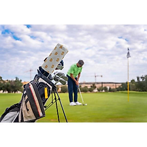 Golf Club Driver Headcover- Premium Bitcoin Barrel Style Golf Driver Head Covers- Durable Golf Club Cover Fits Most Drivers- Protective Golf Driver Head Cover for up to 460 cc Driver Woods