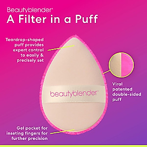 Beautyblender® | Pocket Puff™ Dual-Sided Beauty Blender Powder Puff for Setting and Baking, Reusable, Washable