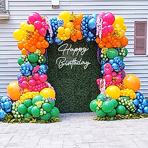 137Pcs Flamingo Tropical Balloon Garland Arch Kit- Luau Hawaiian Party Decorations with Multicolor Pineapple Cactus Foil Balloons for Encanto Fiesta Aloho Moana Themed Birthday Baby Shower Summer Beach Party