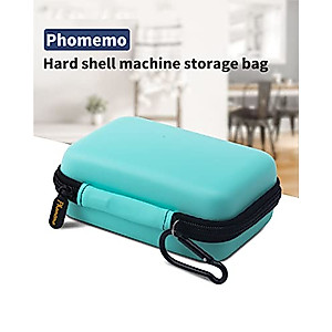 Phomemo Label Printer Case Hard Carry Case Compatible D30/Q30S/D35/M110 Label Printer, Label Maker Labeler Storage Holder, Green