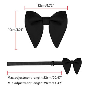 Allegra K Solid Pre-tied Bow Ties for Women Men Formal Party Prom Bowties Velvet One Size Black