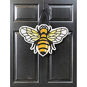 Evergreen Flag Bee Hooked Door Décor Durable and Well Made Home and Garden Décor For Lawn Patio Yard