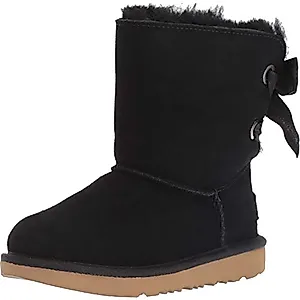 UGG Kids' Customizable Bailey Bow II Boot, Black, 5 M US Big Kid