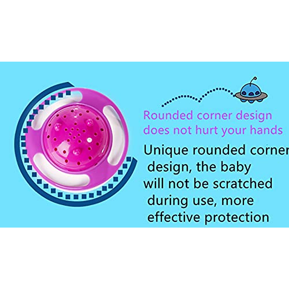 360 Spill Resistant Gyro Bowl with Lid（Pink）