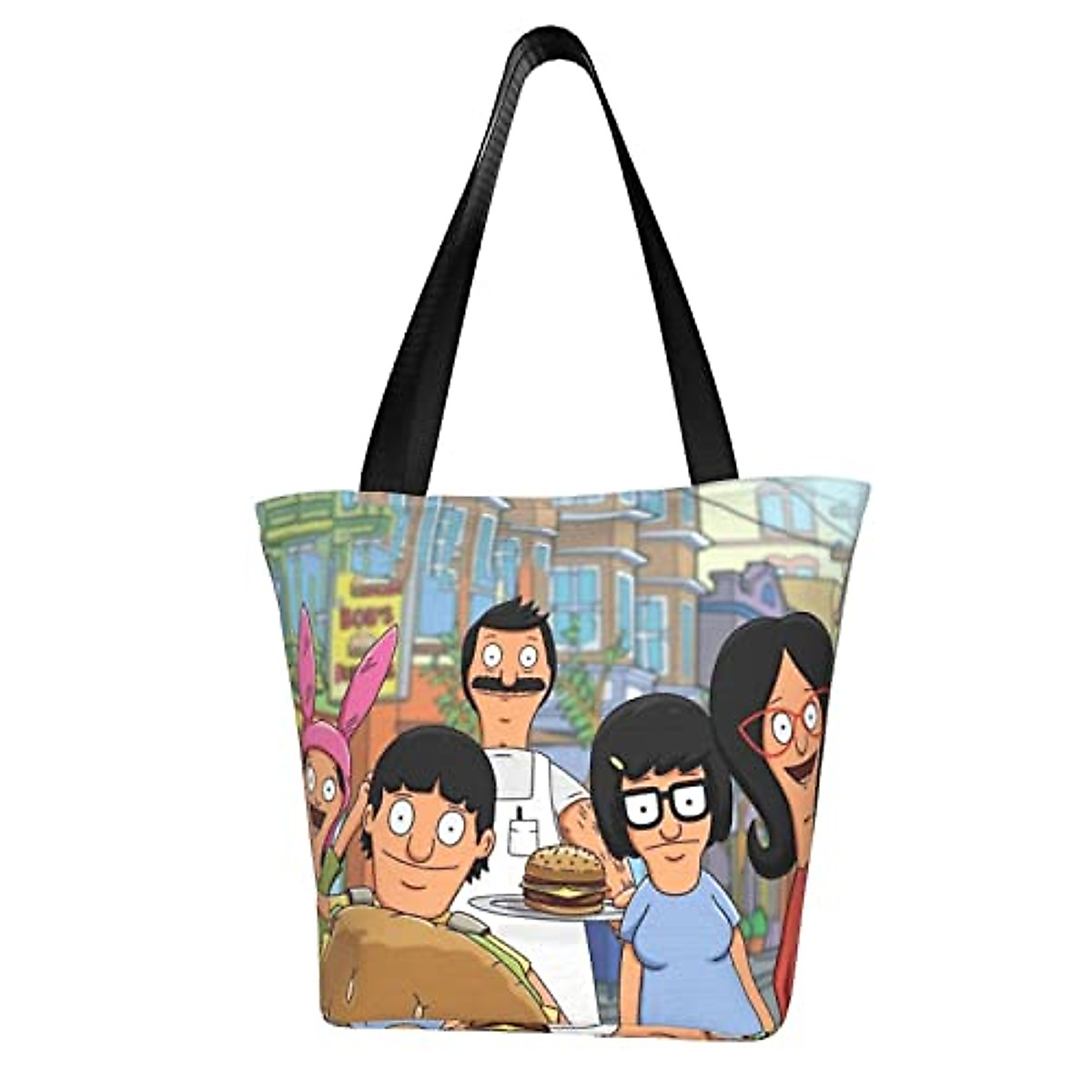 Bobs-Burgers Women's Tote Bag Large Capacity Shoulder Handbag For School Travel Beach Shopping Business Work