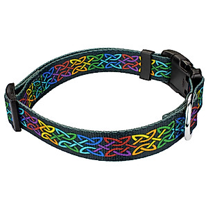 Country Brook Petz - Deluxe Celtic Pride Dog Collar - Made in The U.S.A. - Irish Pride Collection featuring Lucky Designs (1 Inch, Medium)