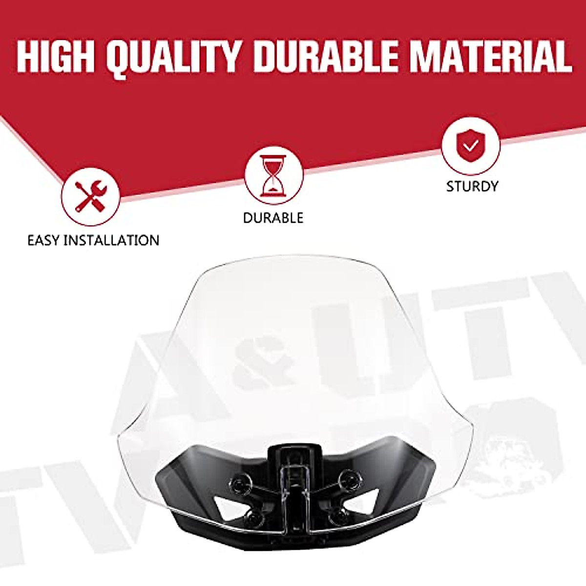 Ryker Adventure Wider Windshield, A & UTV PRO New Upgrade XXL Adjustable Vented Translucent Clear Hard Coated Windscreen Wind Deflector for Can Am Ryker All Models Accessories, Replace OEM #219401032