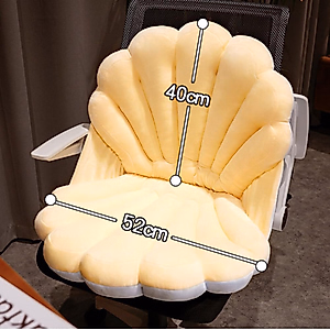 Gaming Chair Cushion, Cute Seat Cushion with Backrest Non-Slip, Sea Shell Chair Pillow Floor Seat for Gamer Chair, Comfy Chair Cushion for Bedroom Dining Room Decorate (Purple)