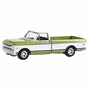 Greenlight 37300-C Barrett-Jackson ‘Scottsdale Edition’ Series 13-1972 Chevy C-10 Custom - Green/White (Lot #798) 1/64 Scale Diecast