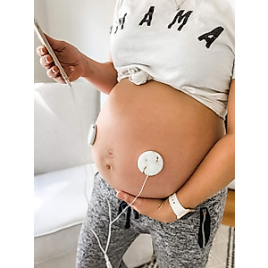 Baby Bump Headphones Marble Deluxe, Plays and Shares Music, Sound and Voices to The Womb, Prenatal Speaker, Including bebon Tunes APP (Marble Gold)