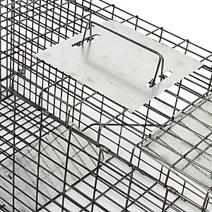 Oteymart Live Animal Trap Cage Humane Cage Catch Metal Steel with Handle, Release Rats Mouse Mice Rodents Squirrels, Rats,and Similar Sized Pests, 32" X 12.5" X 12"