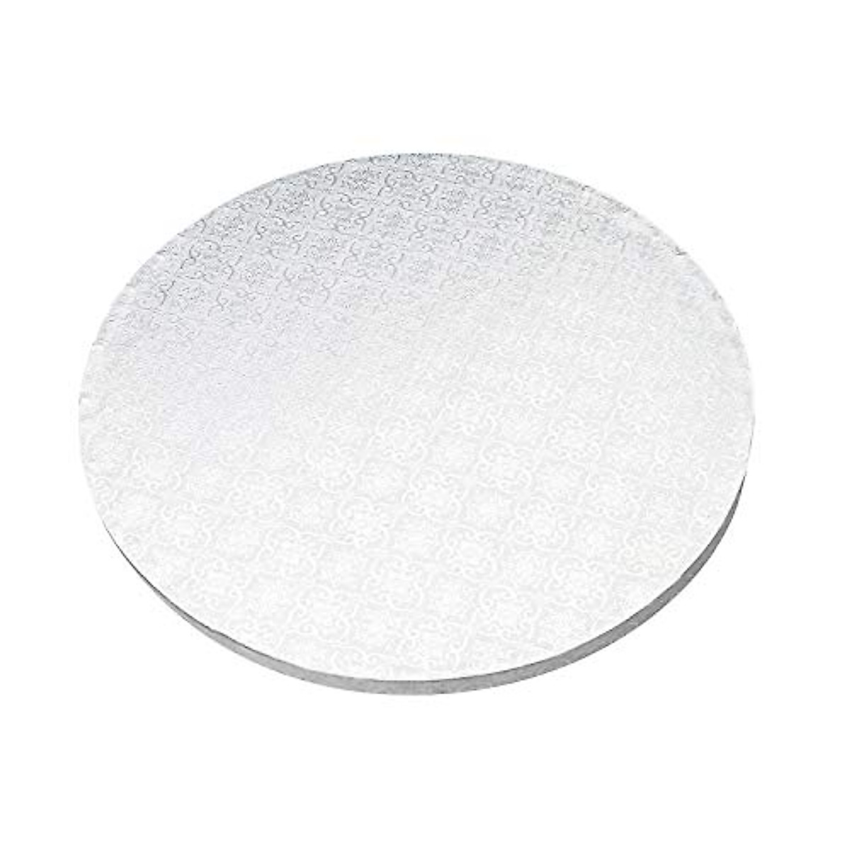 MOVINGSHOOT Spec101 Round Cake Drums, 12 Inch - 12pk White Cake Drum Boards with 1/2-Inch Thick Smooth-Edges