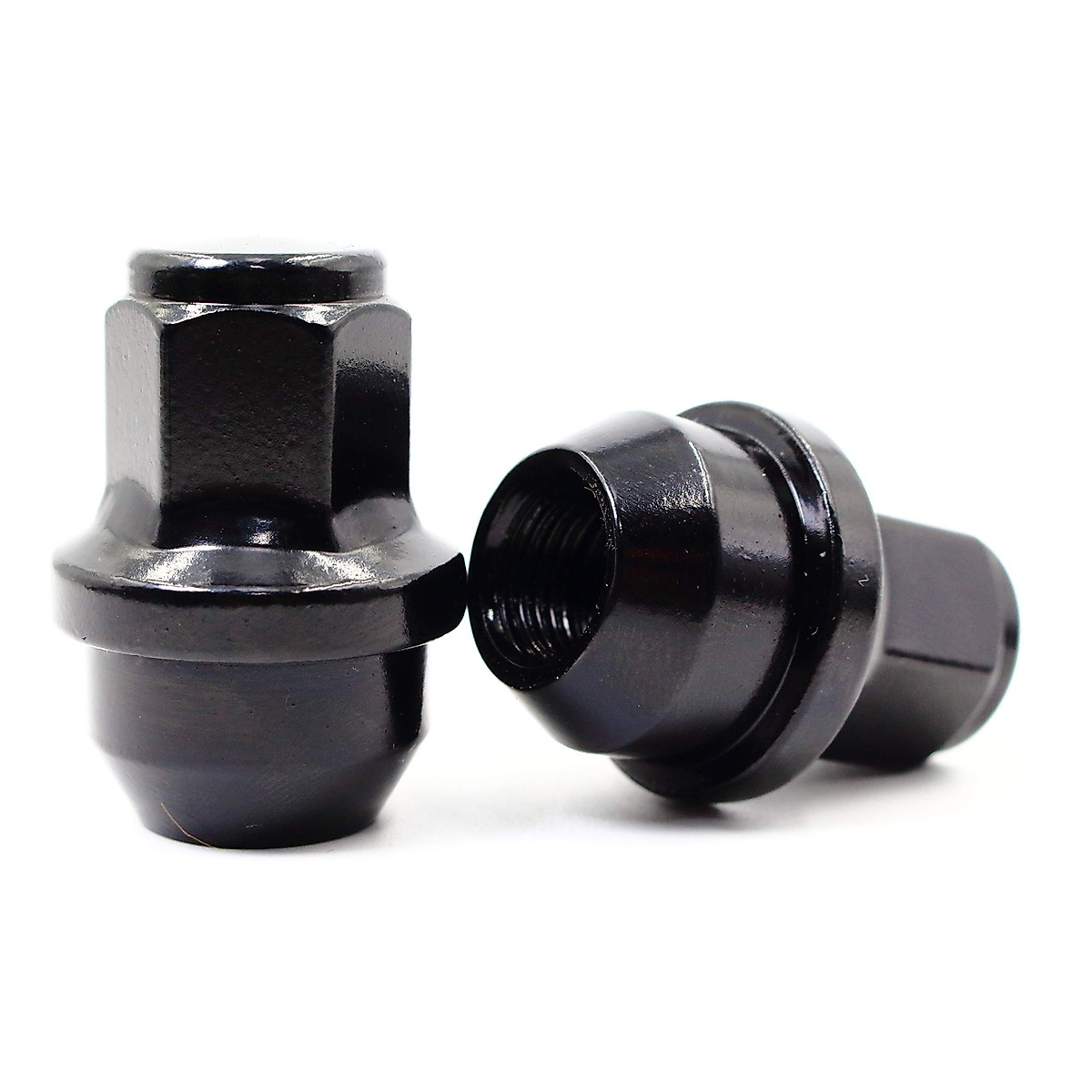 Set of 24 Veritek 14x1.5mm 13/16 Hex 1.7 Inch 44.5mm Length Black OEM Factory Style Large Acorn Seat Lug Nuts for Ford F-150 Expedition Lincoln Navigator Factory Wheels