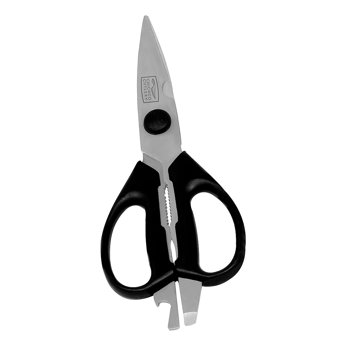 Chicago Cutlery Deluxe Multipurpose Stainless Steel Kitchen Shears with Built-In Bottle Opener, For Left and Right Handed Users, Resists Rust, Stains, and Pitting, Kitchen Scissors