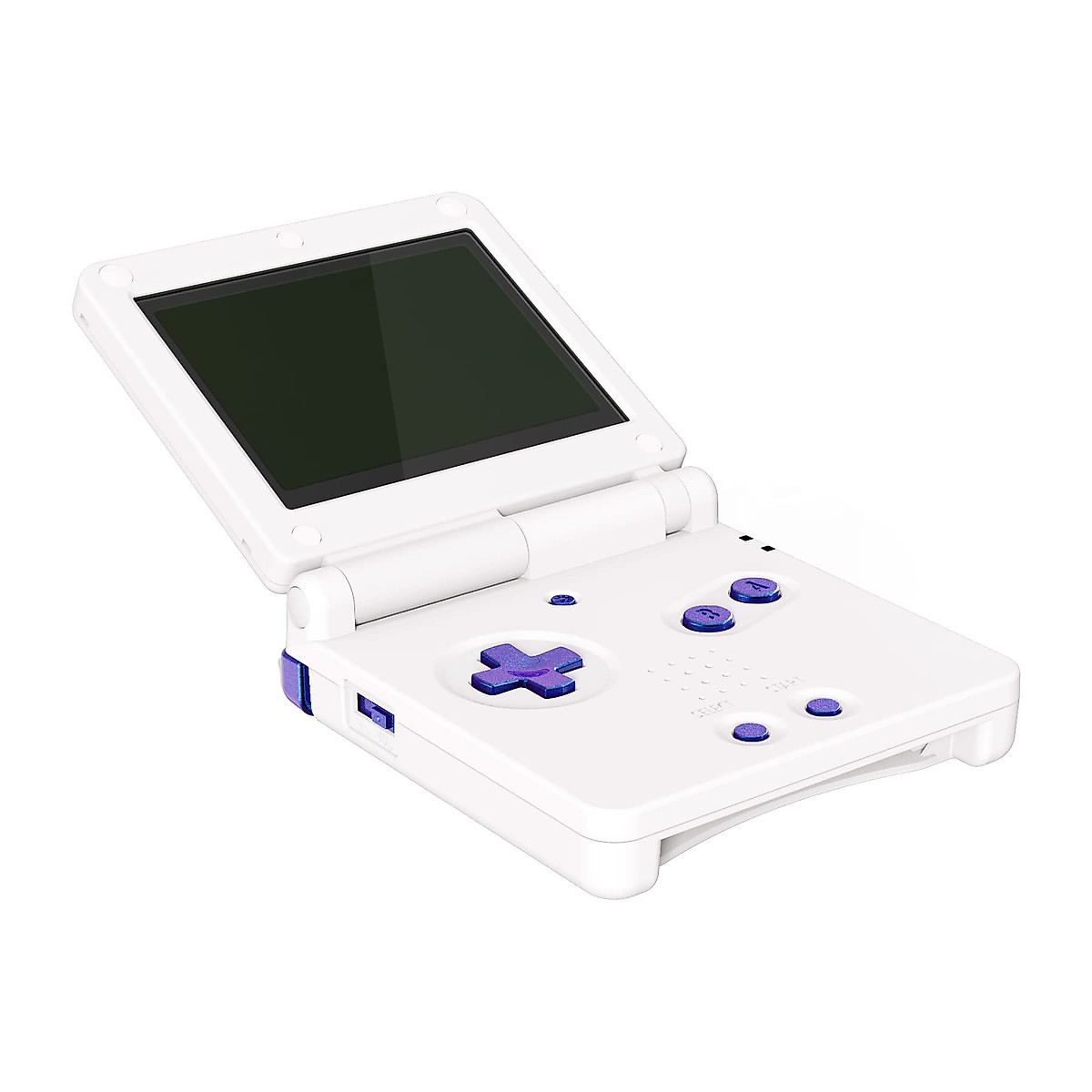eXtremeRate Chameleon Purple Blue Glossy Custom Full Set Buttons for Gameboy Advance SP, Replacement A B L R Button Power On Off Volume Button D-pad Key for GBA SP Console - Console NOT Included