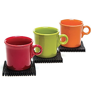 Spice Ratchet Blossom Multi-Use Silicone Trivet, Black