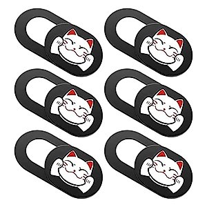 SOLUSTRE Computer Laptop Black Slides Computers Laptops 6pcs Laptop Webcam Computer Camera Cover Webcam Cover Slide Notebook Camera Cover Cover Slide Cute Black Slides Computers Laptops Pc Camera