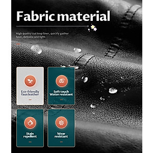 CREATMO US Boy Faux Leather Jacket Motorcycle Jacket Winter Jacket Zipper Flight Pleather Jacket Black 14/16