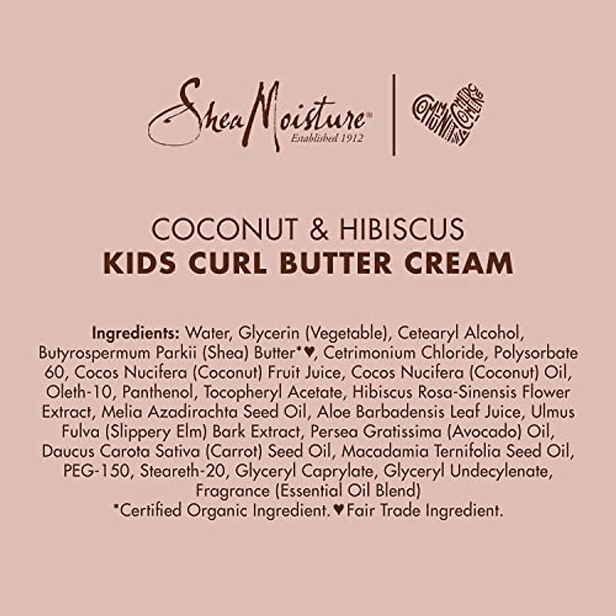 SheaMoisture Curling Styling Cream For Curl Definition Coconut & Hibiscus Curl and Detangle Kids Hair 6 oz