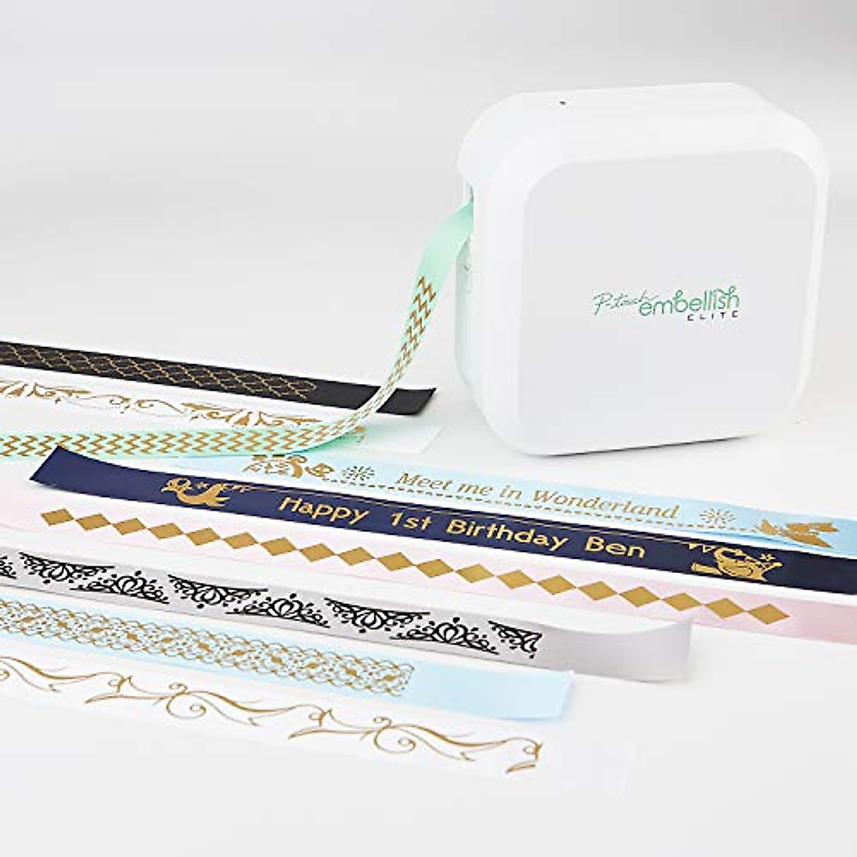 Brother P-Touch Embellish Elite Connectable Decorative Ribbon and Tape Color Printer (PTP715EBT)