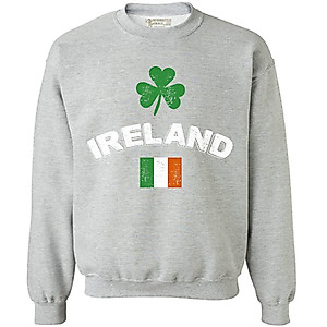 Awkward Styles Ireland Sweatshirt Irish Pride Gifts Lucky St. Patrick's Day 2018 Grey XL