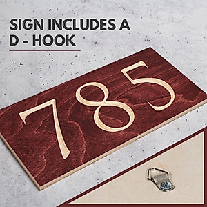 Modern House Numbers for Outside - Horizontal or Vertical Address Sign, 5 Colors, Up to 6 Digits, Address Plaque