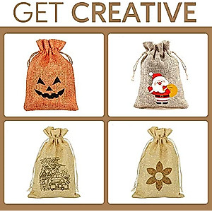 PH PandaHall 15 Color Burlap Packing Pouches Drawstring Bags 2.7x3.5'' Advent Calendar Bags Xmas Gift Bag Packing Storage Linen Jewelry Pouches for Wedding Party Shower Birthday Christmas Jewelry