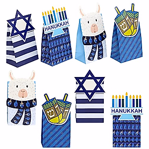 Iconikal Hanukkah Die-Cut Flip Over Treat & Gift Bags, 20-Count