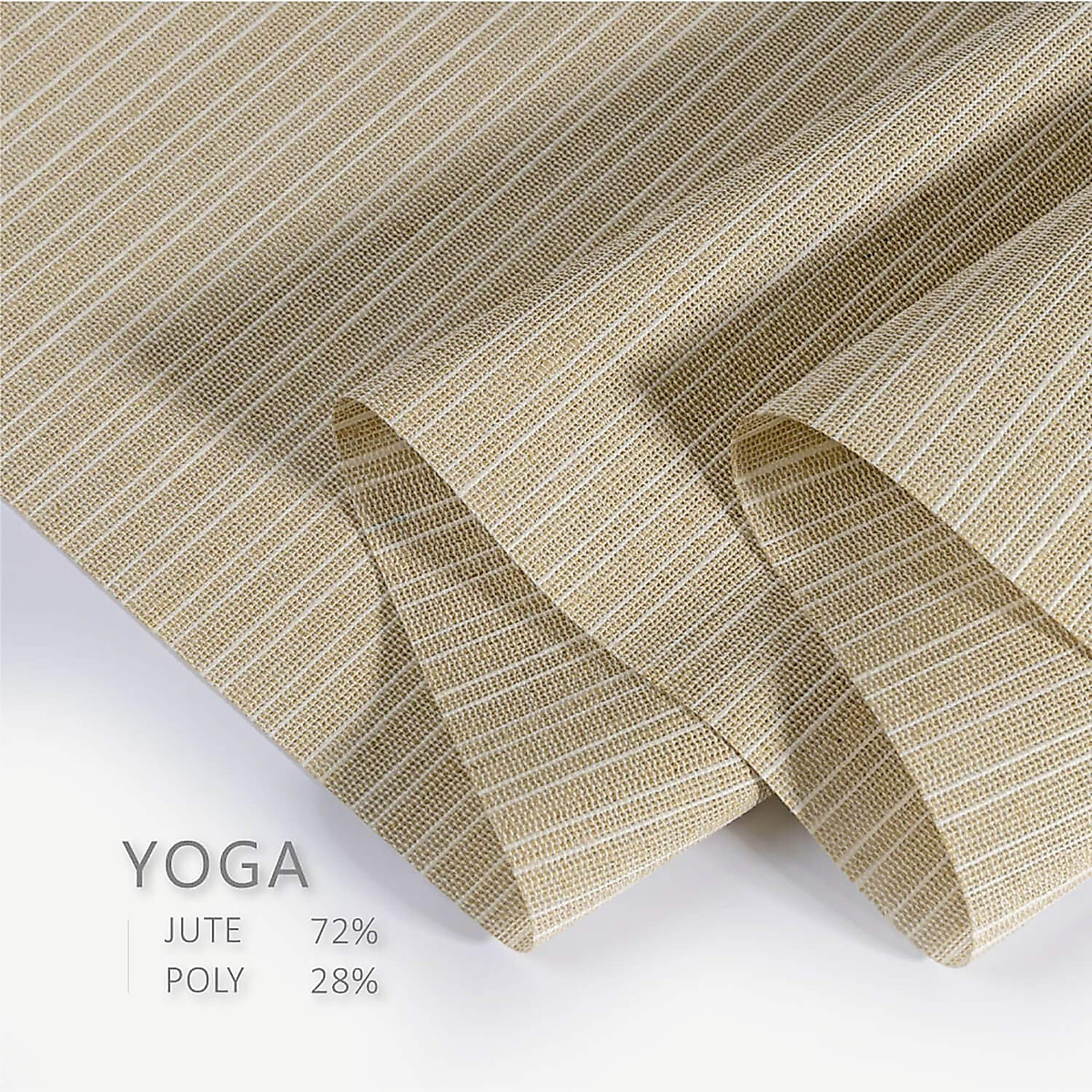 GoDear Design Adjustable Panel Track Sliding Glass Door Blinds 45.8"- 86" W x 96" H, Extendable Vertical Blinds for Patio Doors and Large Winodws, See-Through Trimmable Jute Fabric, Semi-Privacy, Yoga