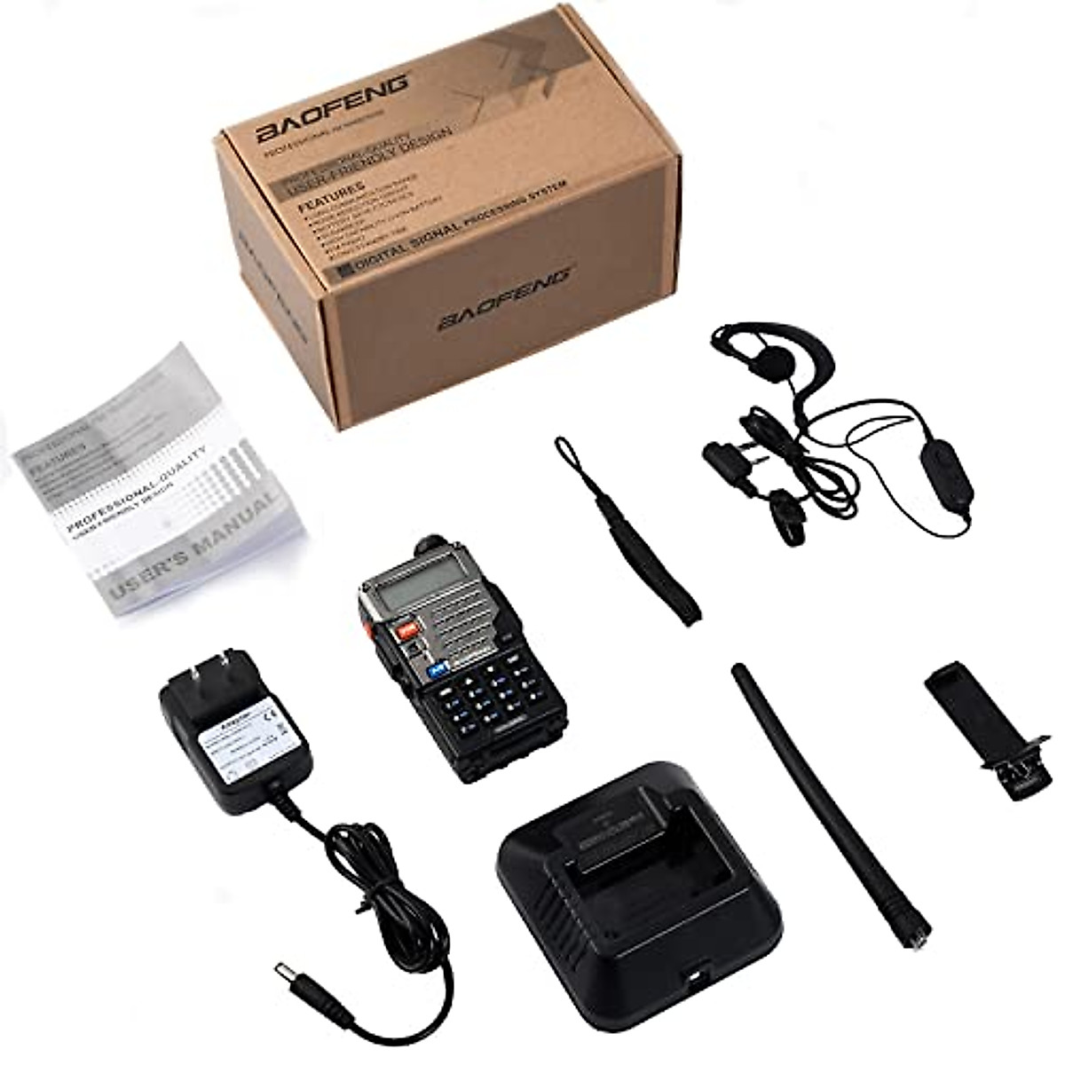 BaoFeng UV-5RE 8W Ham Radio,UHF VHF Radio Dual Band with 2800mAh Li-ion Battery Portable Walkie Talkies Amateur Portable Radio Transceiver with Includes Full Kit