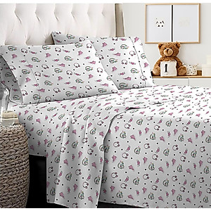 LITTLE CELEBRITY Full Sheet Set | Kids Sheet & Pillowcase Sets | Full Sheets for Boys Girls, Fitted Sheet, Top Sheet, 2 Pillowcases | Full Sheets Set | Full Bed Sheets | Bed Sheets Full (Girl Power)