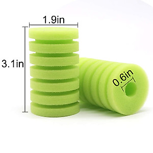 UPETTOOLS Aquarium Biochemical Sponge Filter, Ultra Quiet Aquarium Air Pump Bio Sponge Fish Tank Foam Filter (Green Sponge 4 Packs)