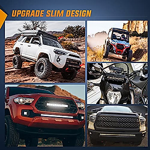 Nilight - 40005C-A 31inch 150W Spot & Flood Combo Single Row 14500LM Off Road LED Fog & Driving Roof Bumper Light Bars for Jeep Ford Trucks Boat, 2 Years Warranty