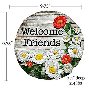 Spoontiques - Garden Décor - Welcome Friends Stepping Stone - Decorative Stone for Garden