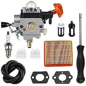 HPENP 4180-120-0615 Carburetor w Carb Adjustment Tool Air Filter Kit for Stihl FS91 FC91 FS111 FC111 KM91R KM111R HT102 FC96 Trimmer Brushcutter