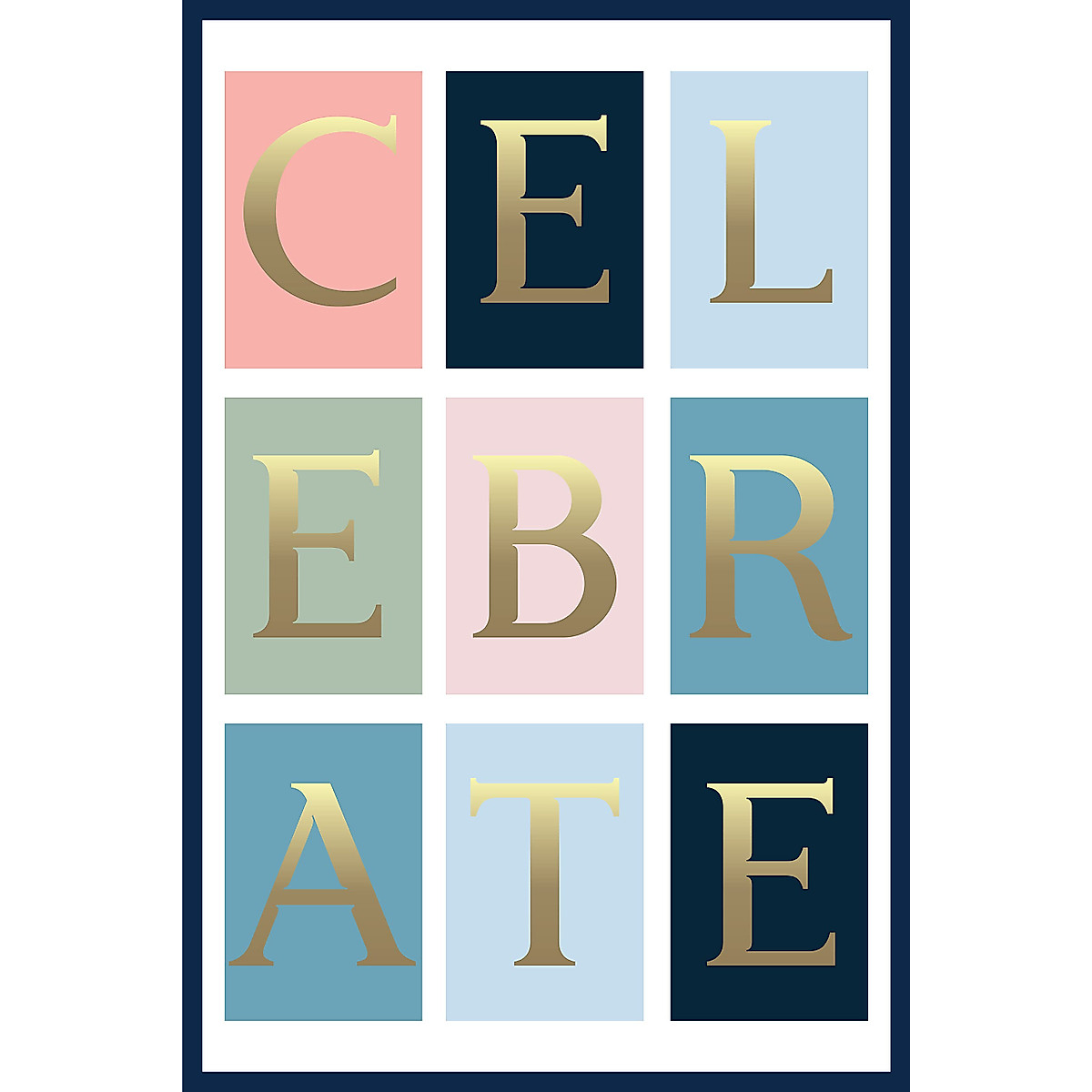 smart scribbles Happy Birthday Cards - 48 assortment Birthday Cards with Envelopes and Stickers - 4x6 Birthday Cards with Gold Foil - 6 Cards and 6 Stickers of Each Design - Total of 48