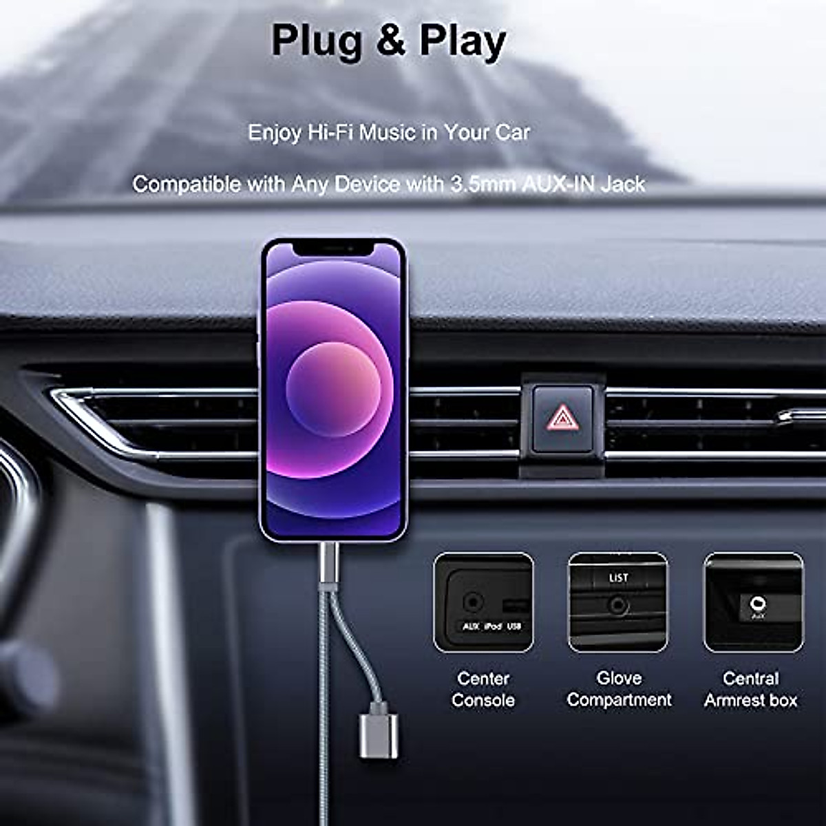 LMUBOY Lightning to 3.5mm Aux Cord for iPhone with Charging Port,Car Audio Aux Cable Compatible with iPhone 13 12 11 Mini Max Pro X XR XS Se 8 8P 7 7P,Work with Speaker/Stereo/Headphone