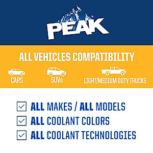 PEAK Global Lifetime Concentrate Antifreeze and Coolant for All Vehicles, 1 Gal.