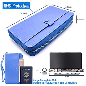 Cash Envelopes Wallet - RFID Blocking - Finances Organizer Calendar Budget Planner Notebook with 2023 Weekly & Monthly Planner Refill & 12 Budget Envelopes & Budget Sheets