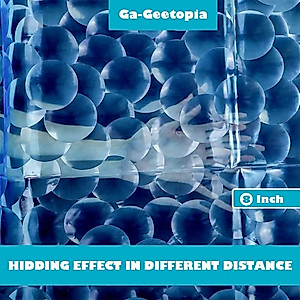 Ga-Geetopia EVA 3D Blue Pearl Water Cube Plastic Shower Curtain Liner - Premium Light Weight 72" x 72" Blue Bathroom Shower Showroom Curtain Liner with Rustproof Metal Gromments and Weighted Magnet