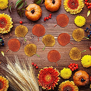 WILLBOND 400 Pieces Eucalyptus Leaves Artificial Eucalyptus Petals Fake Leaves for DIY Wedding Bouquet Party Garden Cake Table Decoration (Rusty Red and Fall Coffee)