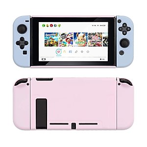 GeekShare Protective Case Slim Cover Case for Switch - Shock-Absorption and Anti-Scratch (Pink & Purple)