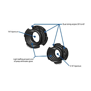 Hamskea Archery Solutions Raptor Peep3/16 in., Black, (PEEP00)