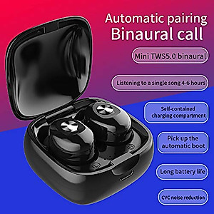 newshijieCOb Waterproof 3D Stereo Wireless Earbuds Bluetooth 5.0 Earbuds Earphones with Charging Case 3