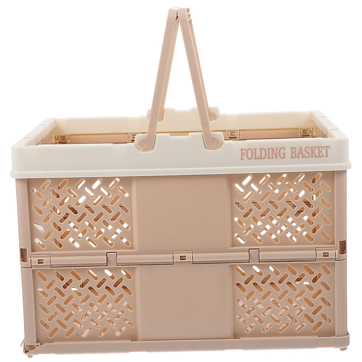 Yardwe 2pcs Picnic Basket Fruit Containers with Lids Toy Storage Bins Plastic Storage Bins with Lids Washing Tub Desk Organizer Basket Grocery Shopping Baskets Household Storage Bin Eggs