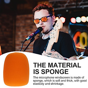 EXCEART 5pcs Handheld Microphone Windscreen Foam Cover 5pcs Microphone Protection Rings Silicone 5pcs Ring Bottom Rod Sleeve Holder for KTV Device