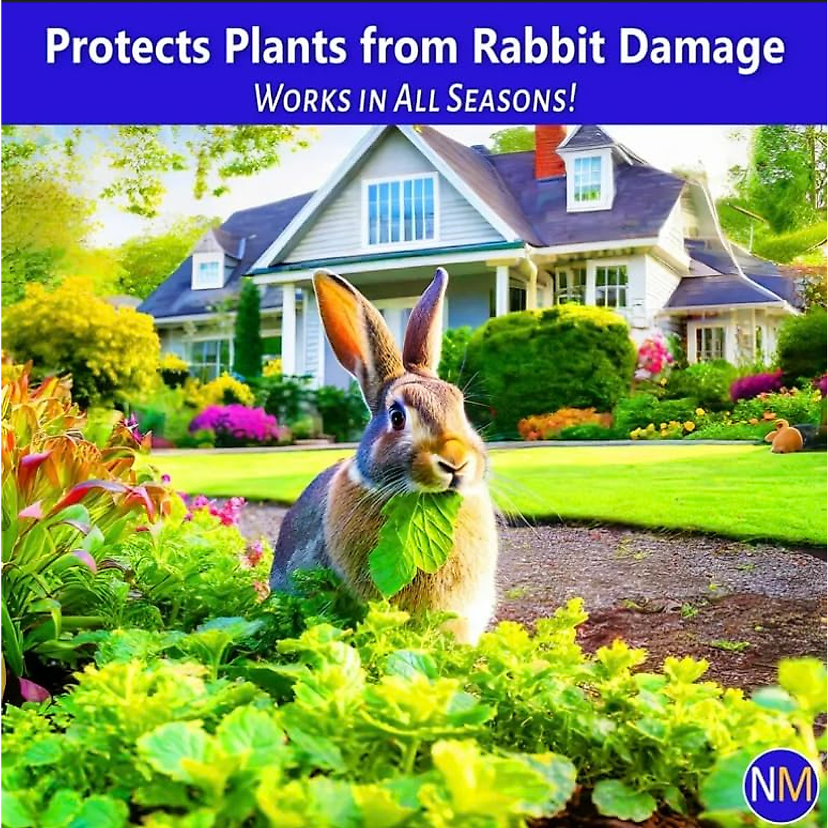 Nature’s MACE Rabbit Repellent 40oz Concentrate/Covers 28,000 Sq. Ft. / Rabbit Repellent and Deterrent/Keep Rabbits Out of Your Lawn and Garden/Safe to use Around Children & Plants