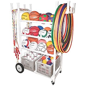 Champion Sports High Impact All-Terrain Heavy-Duty Cart, White, 53" x 19" x 59", White